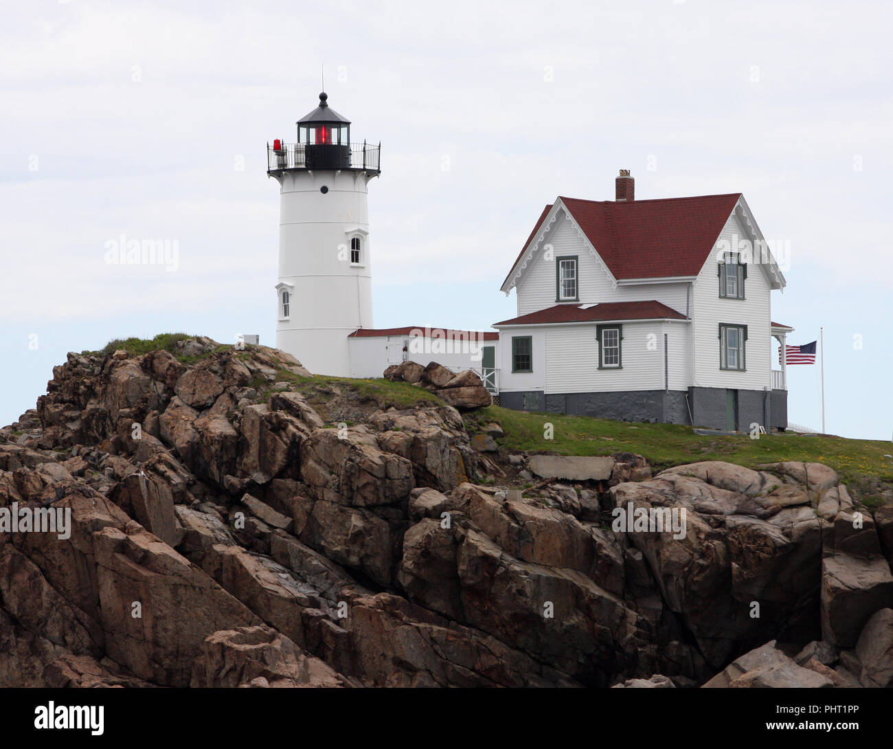 Cape Neddick "Nubble" Lighthouse, York Beach, Maine, Atlantic Coast ...