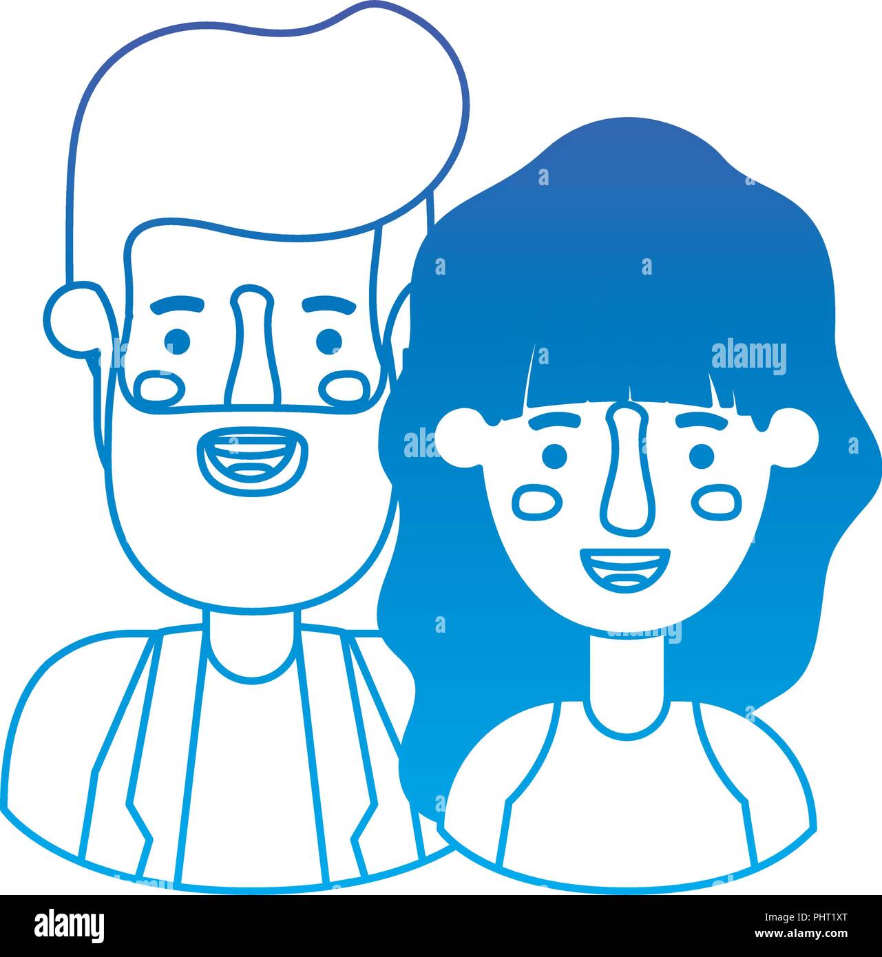 couple avatar characters icons Stock Vector Image & Art - Alamy