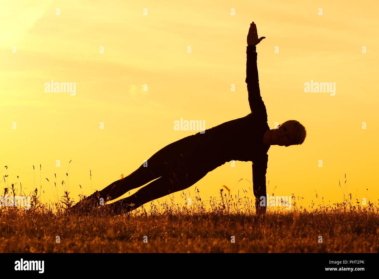 Side plank pose hi-res stock photography and images - Alamy