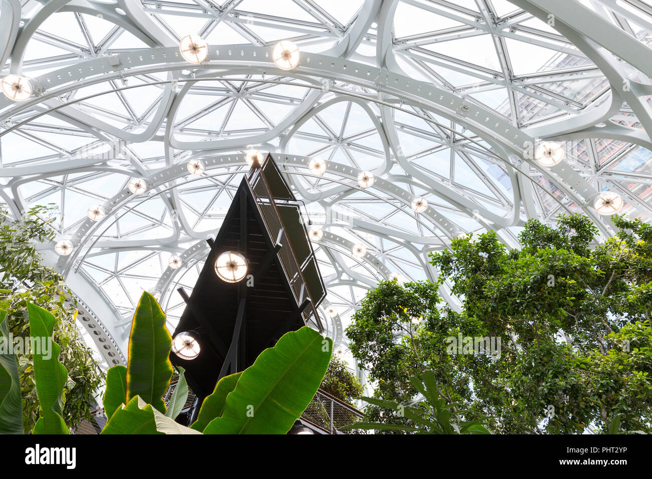 Seattle, Washington: View of the elevated walkway in the New World ...