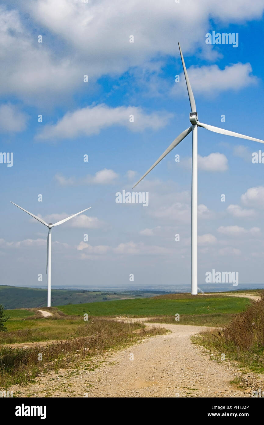 wind turbine farm on the mountain Stock Photo - Alamy