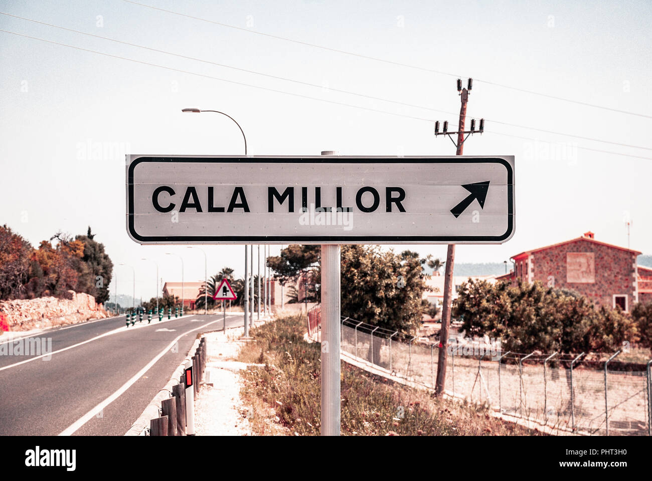 Cala Millor City Sign, mallorca Stock Photo - Alamy