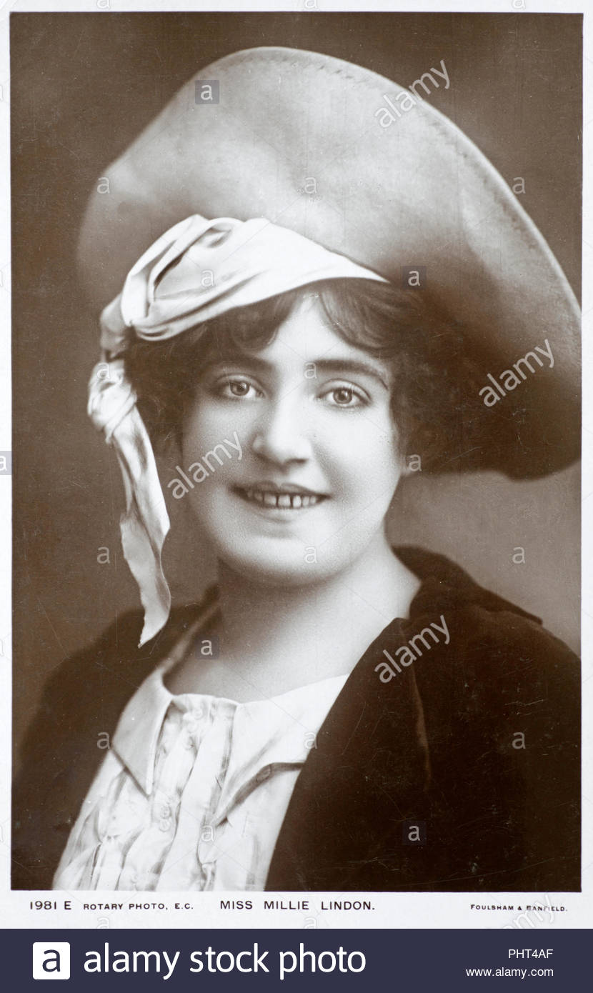Millie Lindon portrait, 1869-1940 was an English music hall actress and ...