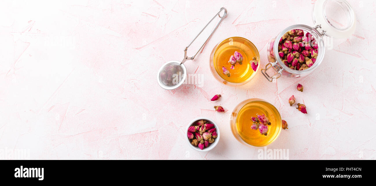 Tea from dried rose buds Stock Photo - Alamy