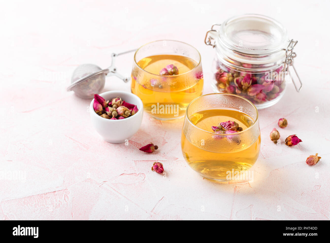 Tea from dried rose buds Stock Photo - Alamy
