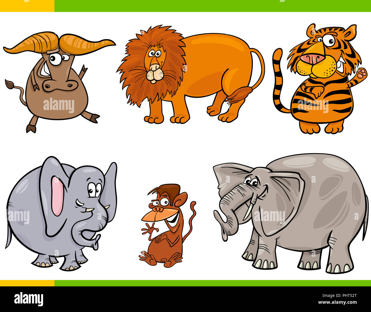 set of cartoon animal characters Stock Photo - Alamy