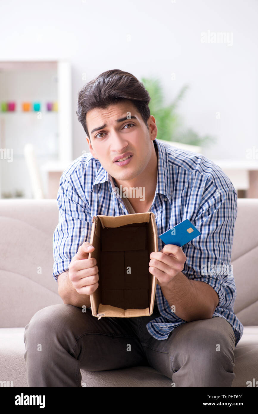 Man receiving empty parcel with stolen goods Stock Photo - Alamy