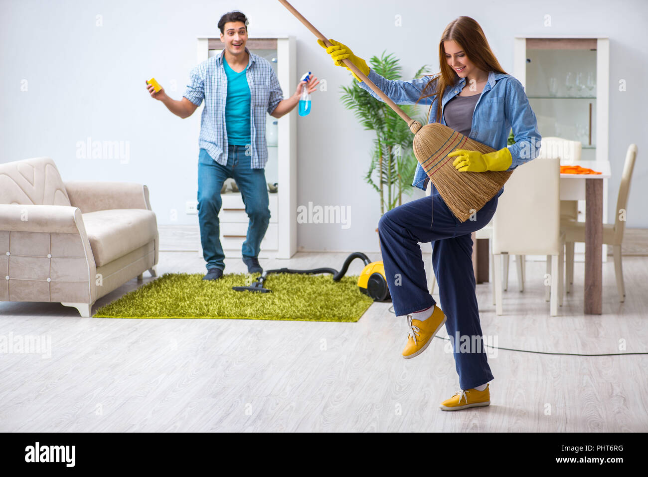 Couple dancing cleaning hi-res stock photography and images - Alamy