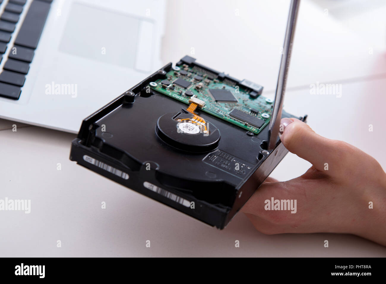 Hard drive repair and data recovery with restoration Stock Photo - Alamy