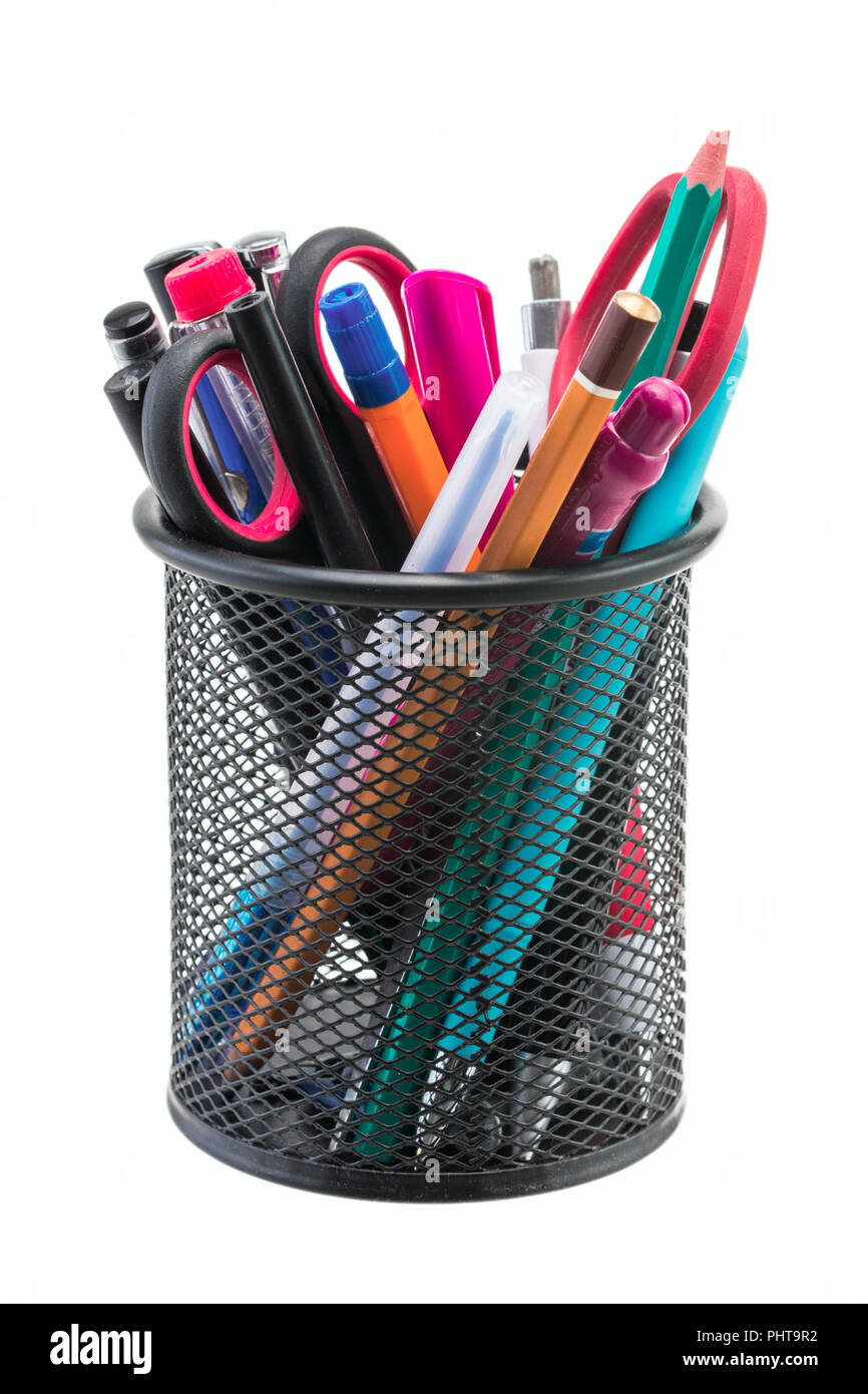 Pens in a pen pot hi-res stock photography and images - Alamy