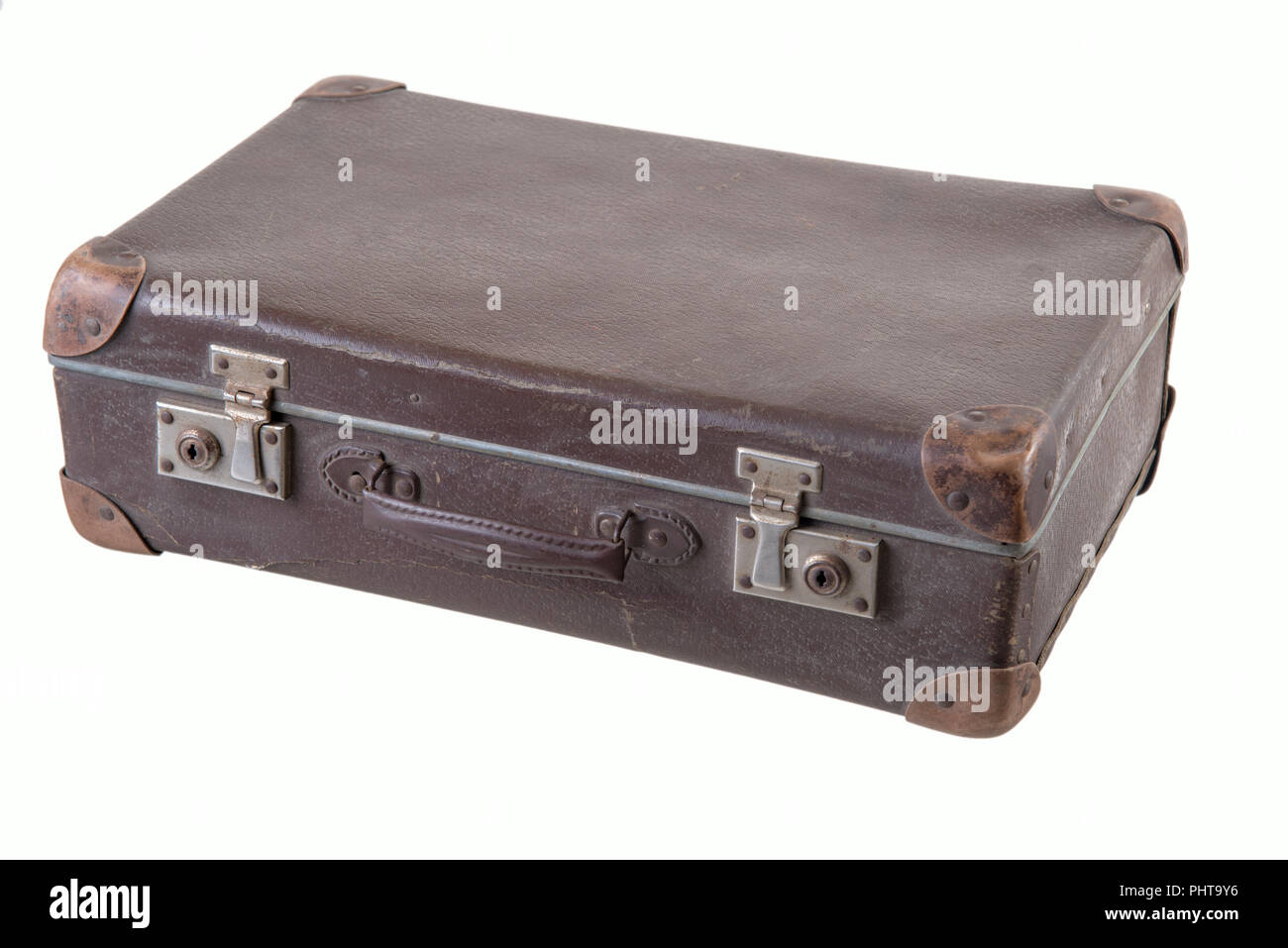 Hand carrying old suitcase hi-res stock photography and images - Alamy