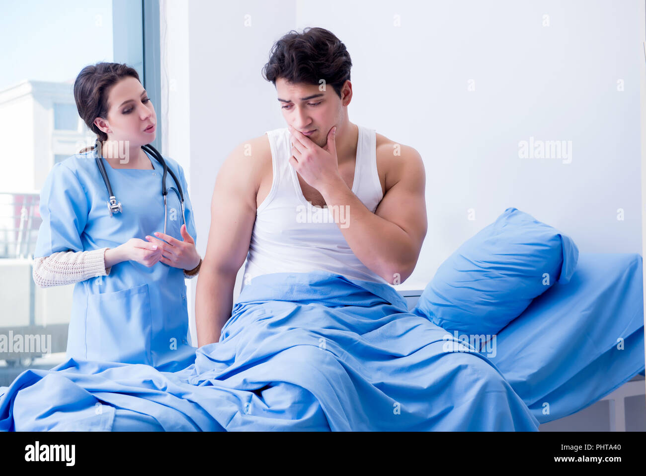 Frustrated patient in hospital hi-res stock photography and images - Alamy