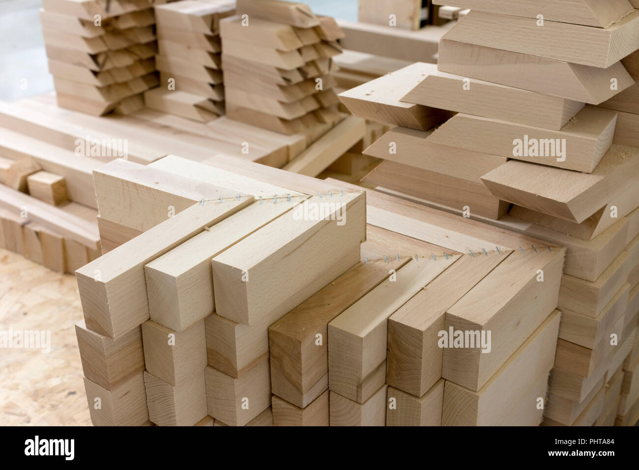 wooden blocks in the carpentry shop furniture Stock Photo - Alamy