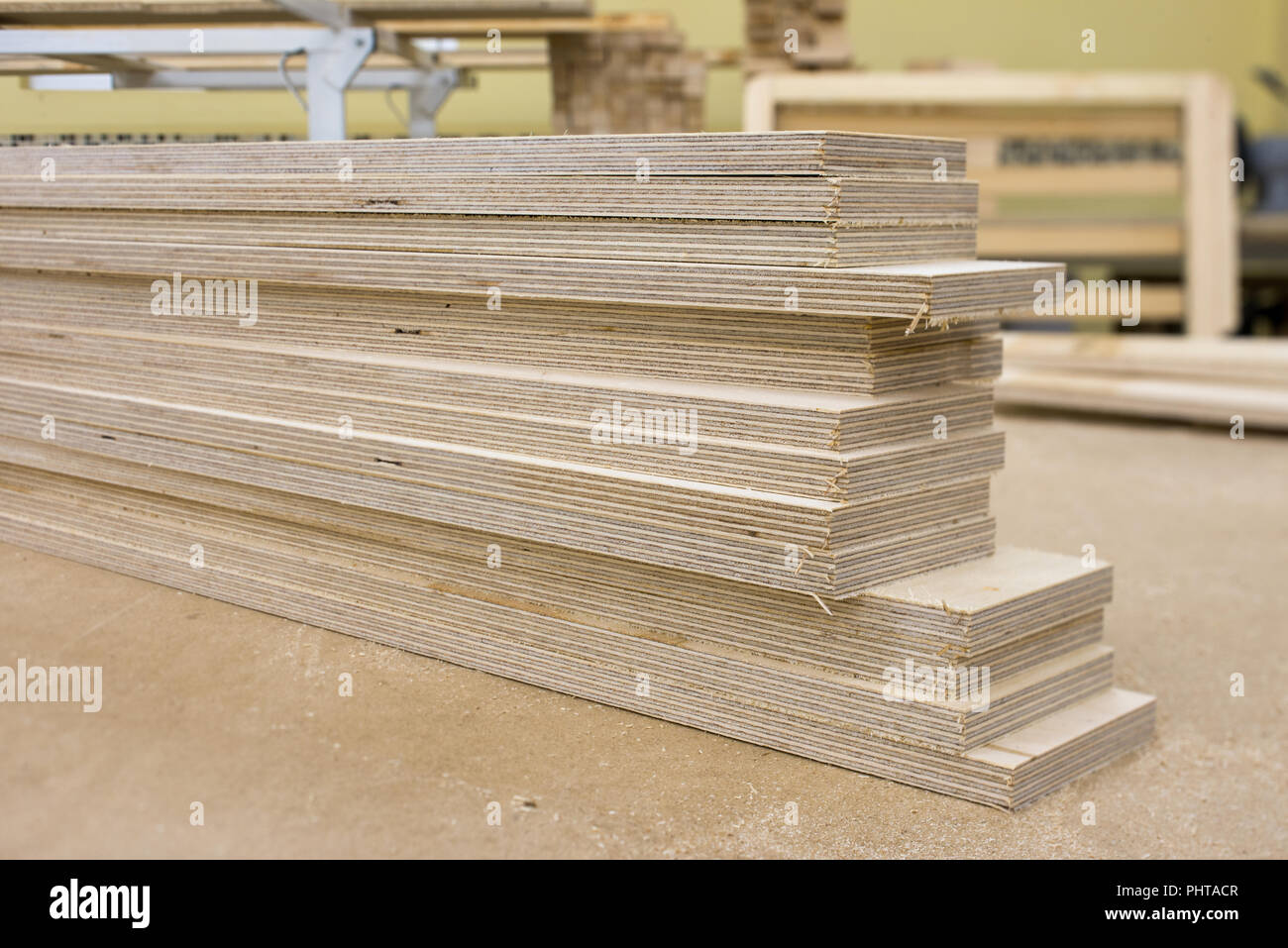 wooden parts for assembly in a furniture workshop Stock Photo - Alamy