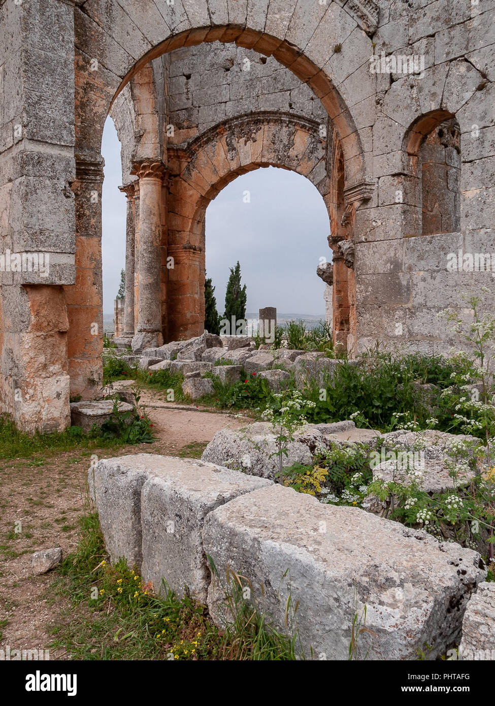 Remains of the Church of Saint Simeon Stylite (475 AD). Ruins of ...