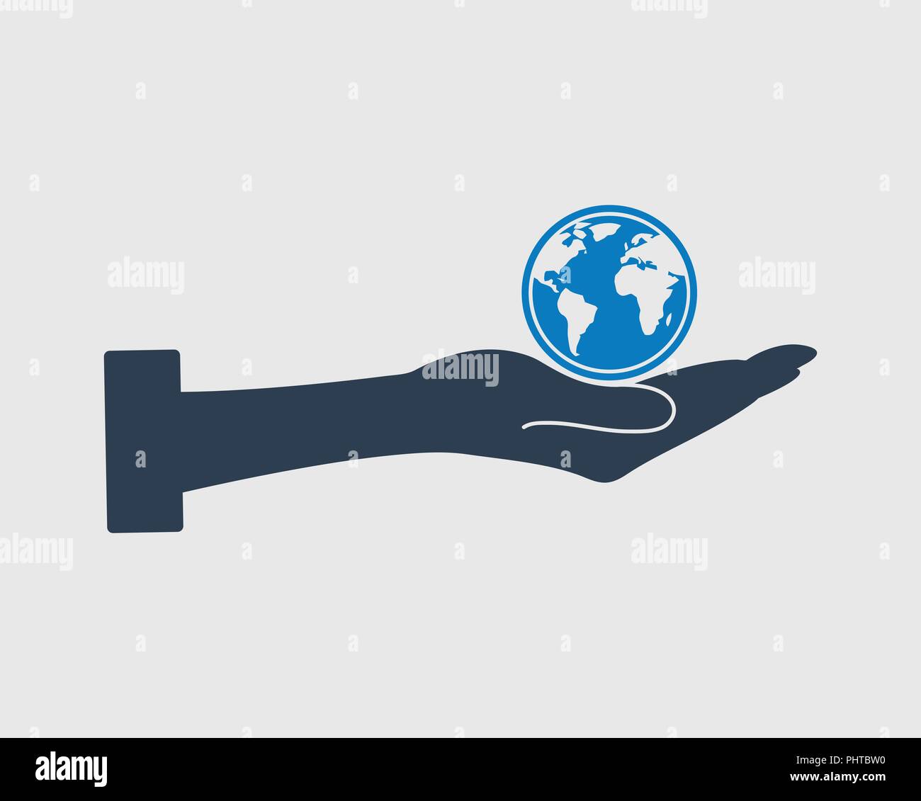 Global warming concept hand Stock Vector Images - Alamy