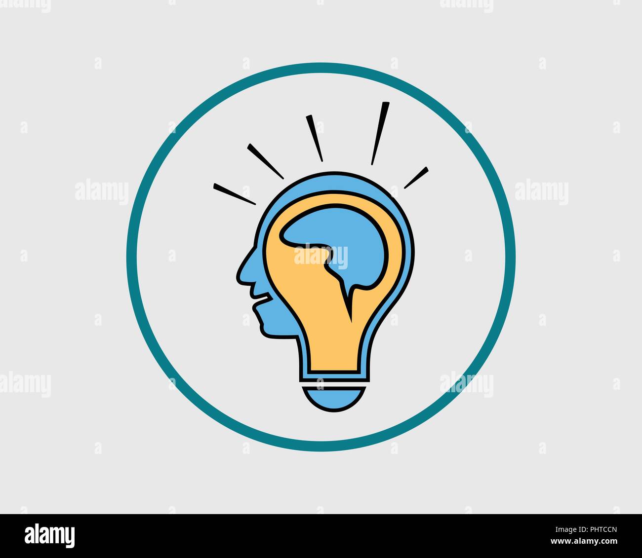 White brain in lightbulb hi-res stock photography and images - Alamy