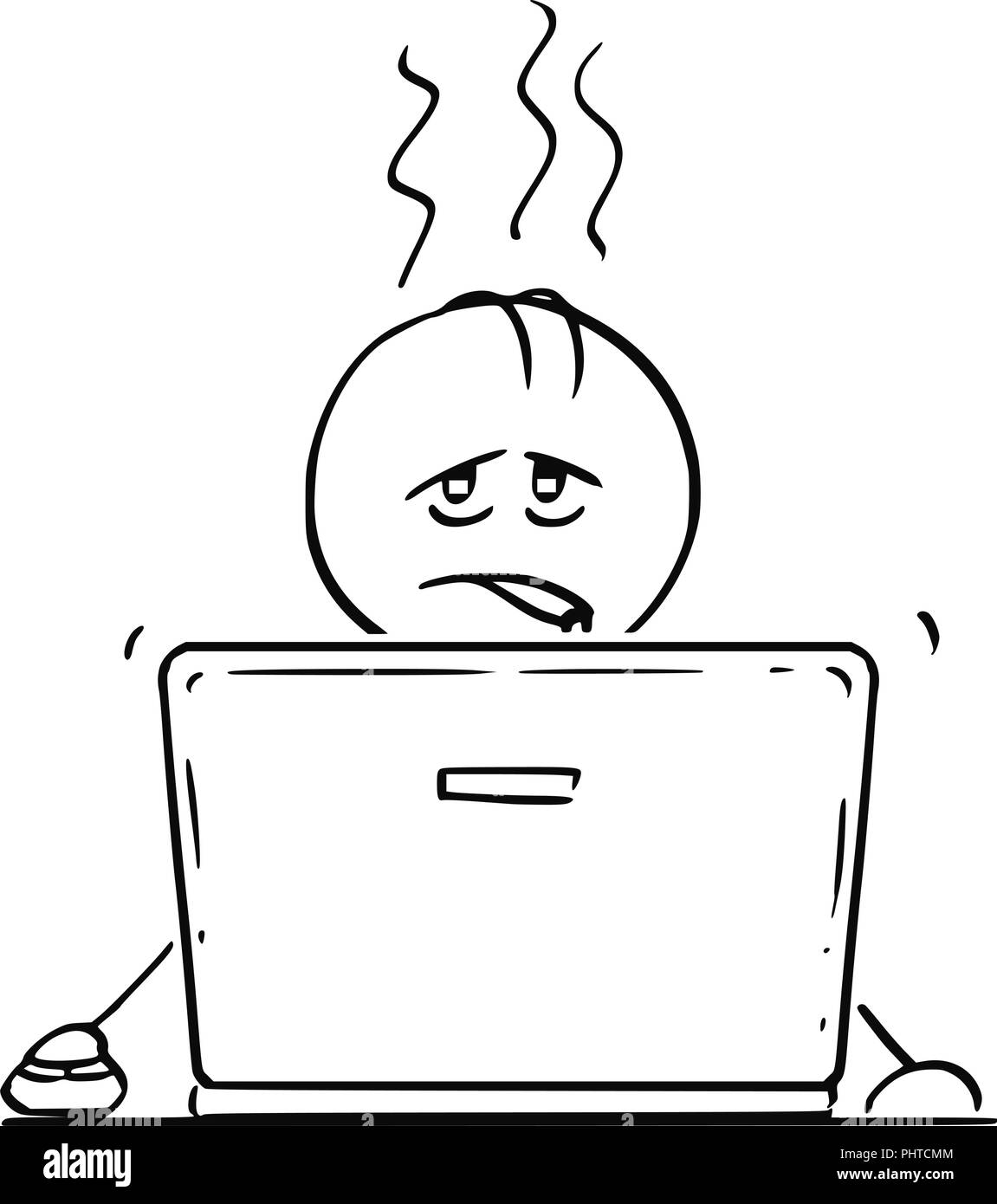 Sick computer cartoon hi-res stock photography and images - Alamy