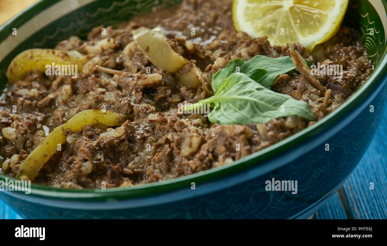 Pakistani Mutton Taka Tak Stock Photo - Alamy