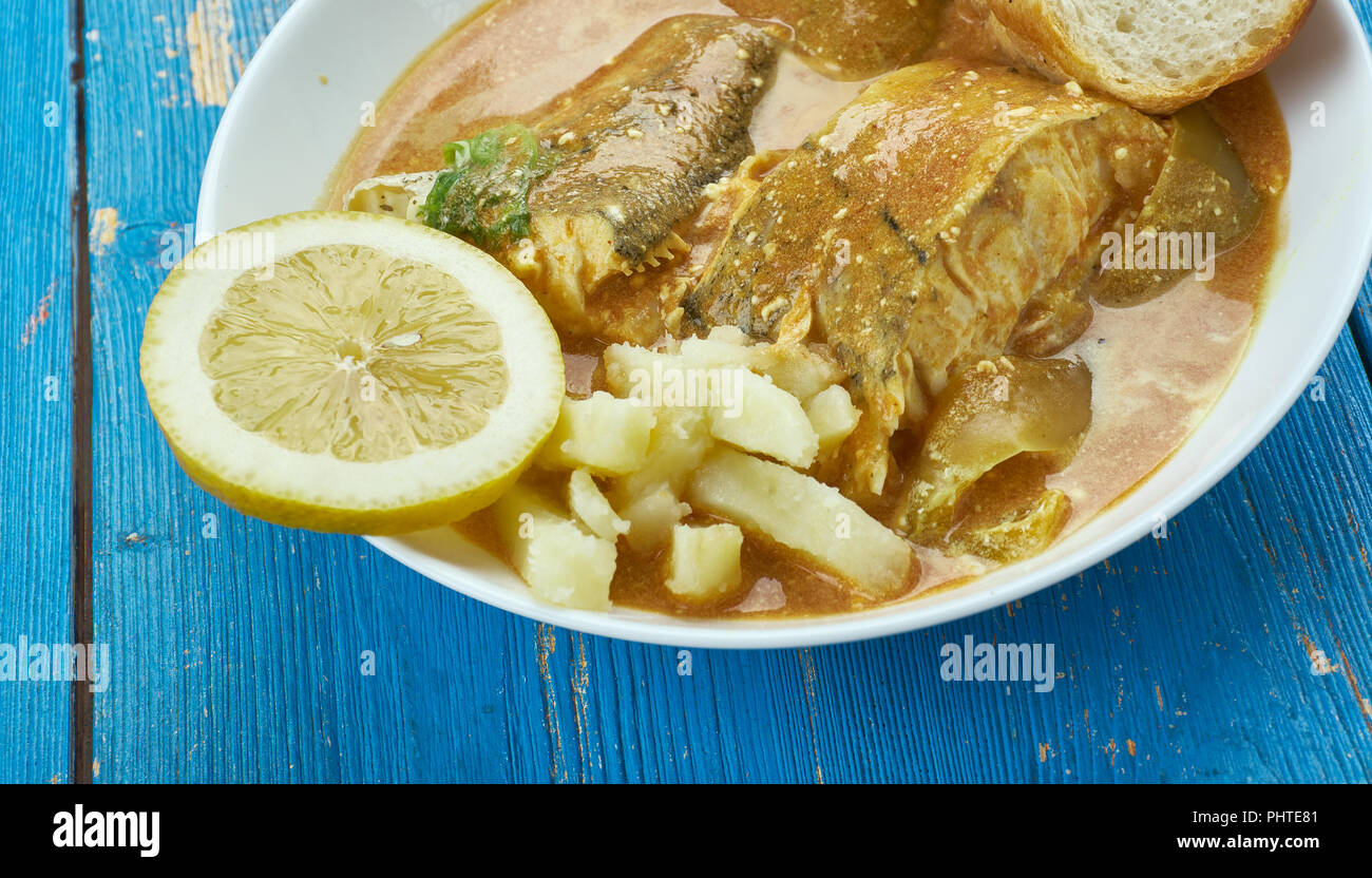 Caribbean Curry Fish Stock Photo - Alamy
