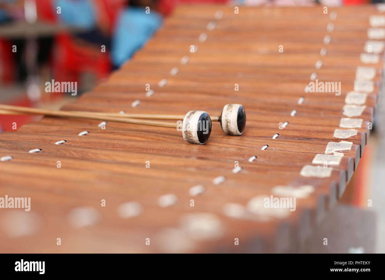 Wooden Alto xylophone instrument Stock Photo - Alamy