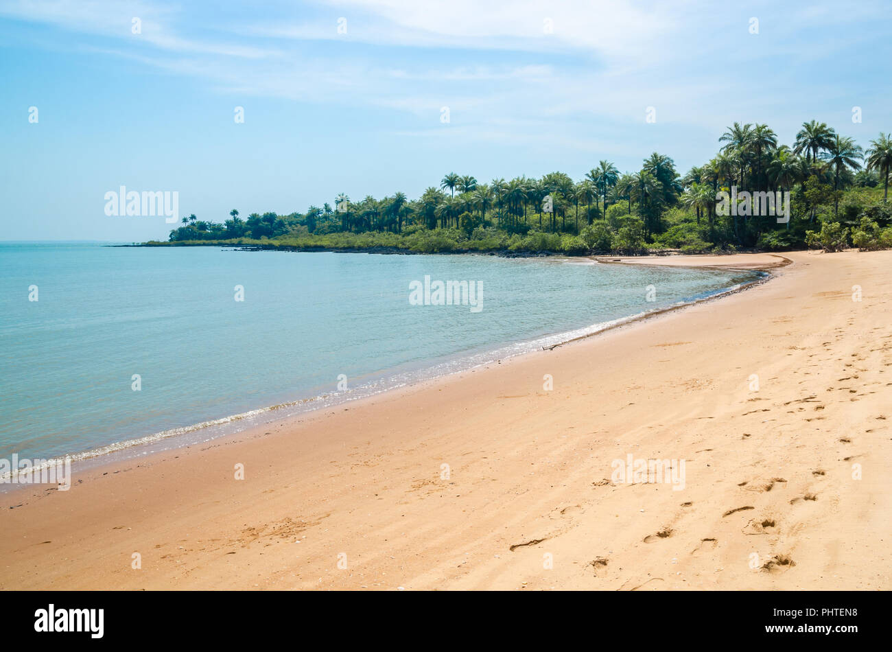 Beautiful deserted tropical beach on Bubaque island, Bijagos ...