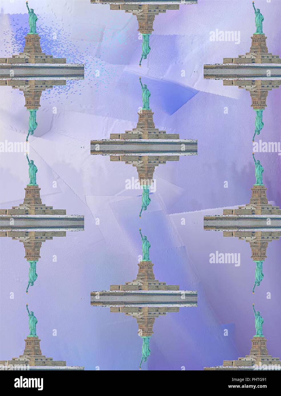 Pattern of Liberty statue. 3D rendering Stock Photo - Alamy