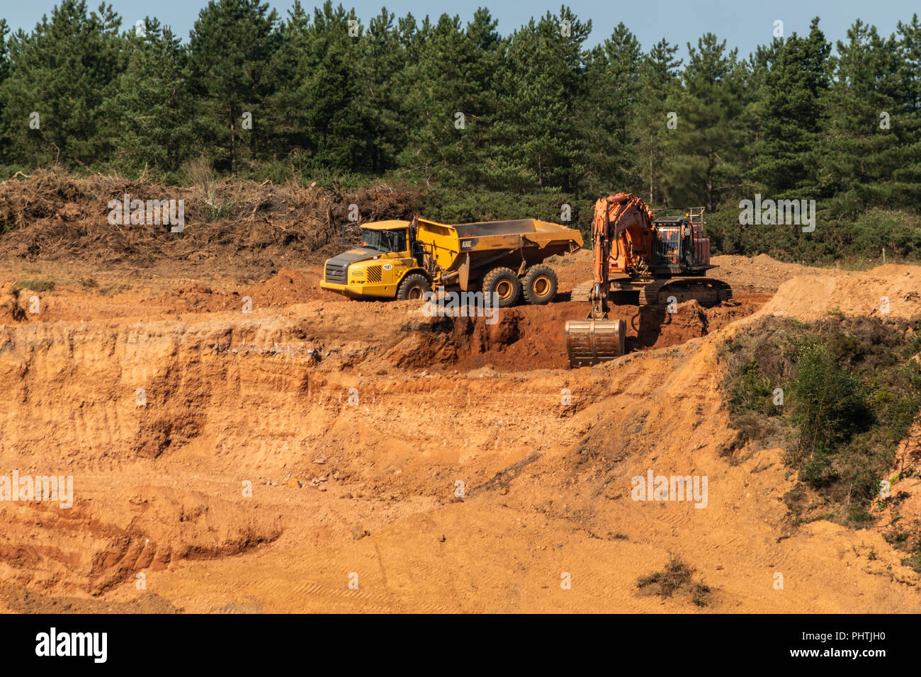 Blackhill Quarry on Woodbury Common in east Devon, England, United ...