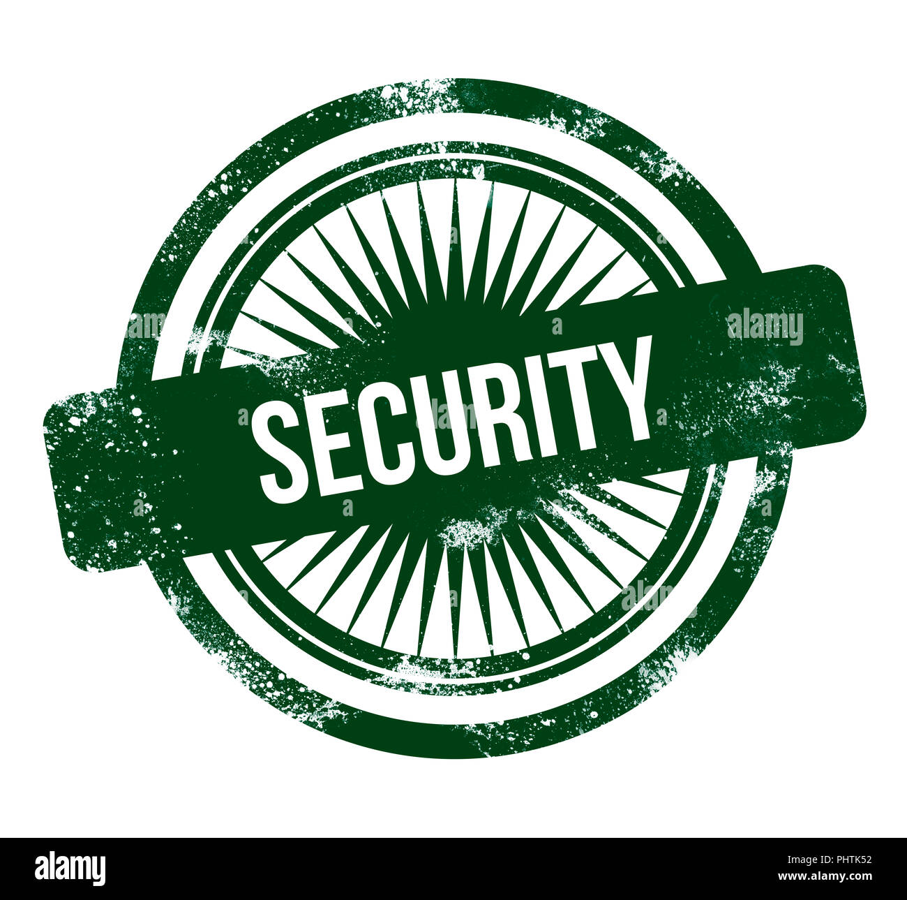 security - green grunge stamp Stock Photo - Alamy