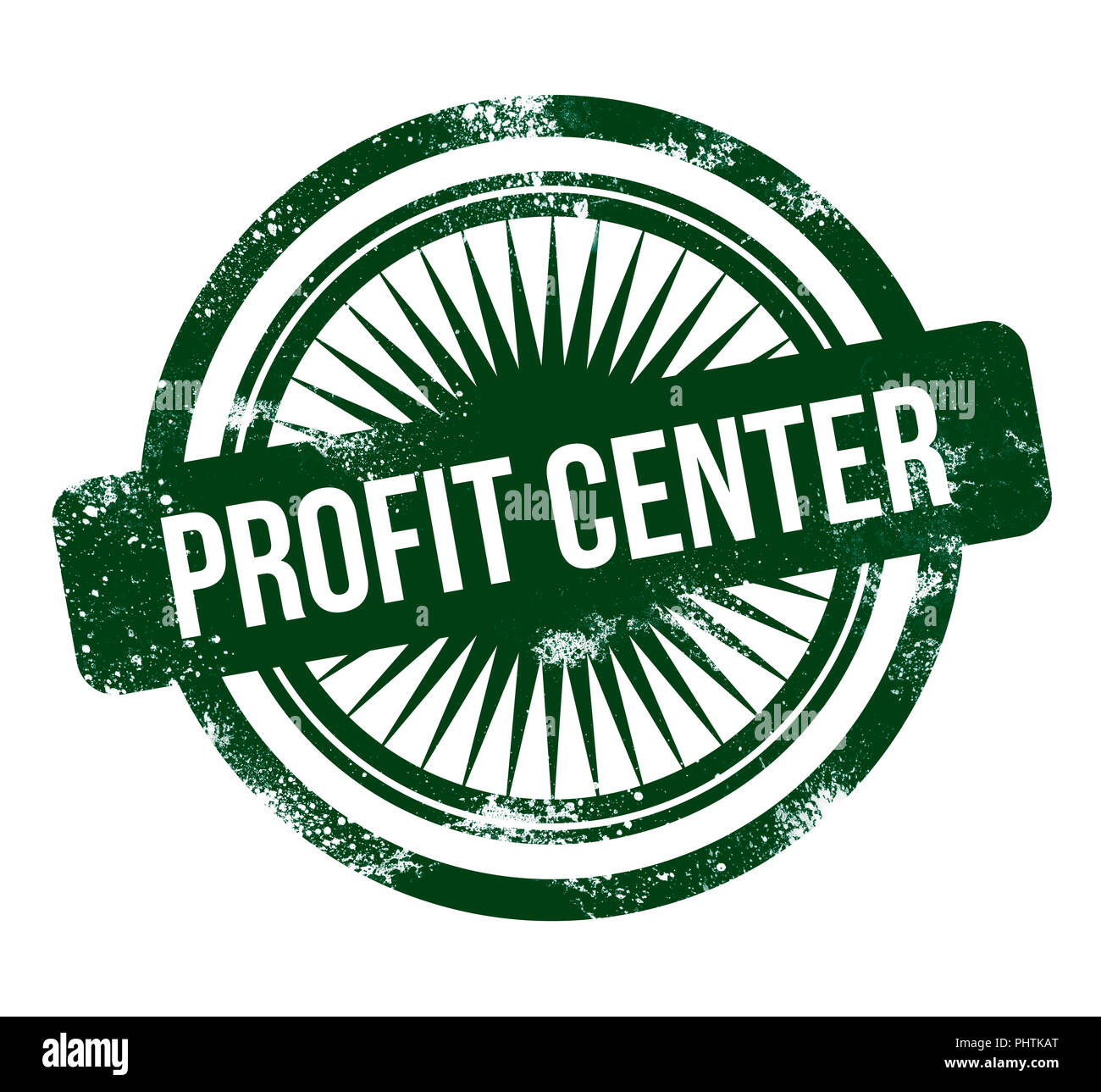 Profit center - green grunge stamp Stock Photo - Alamy