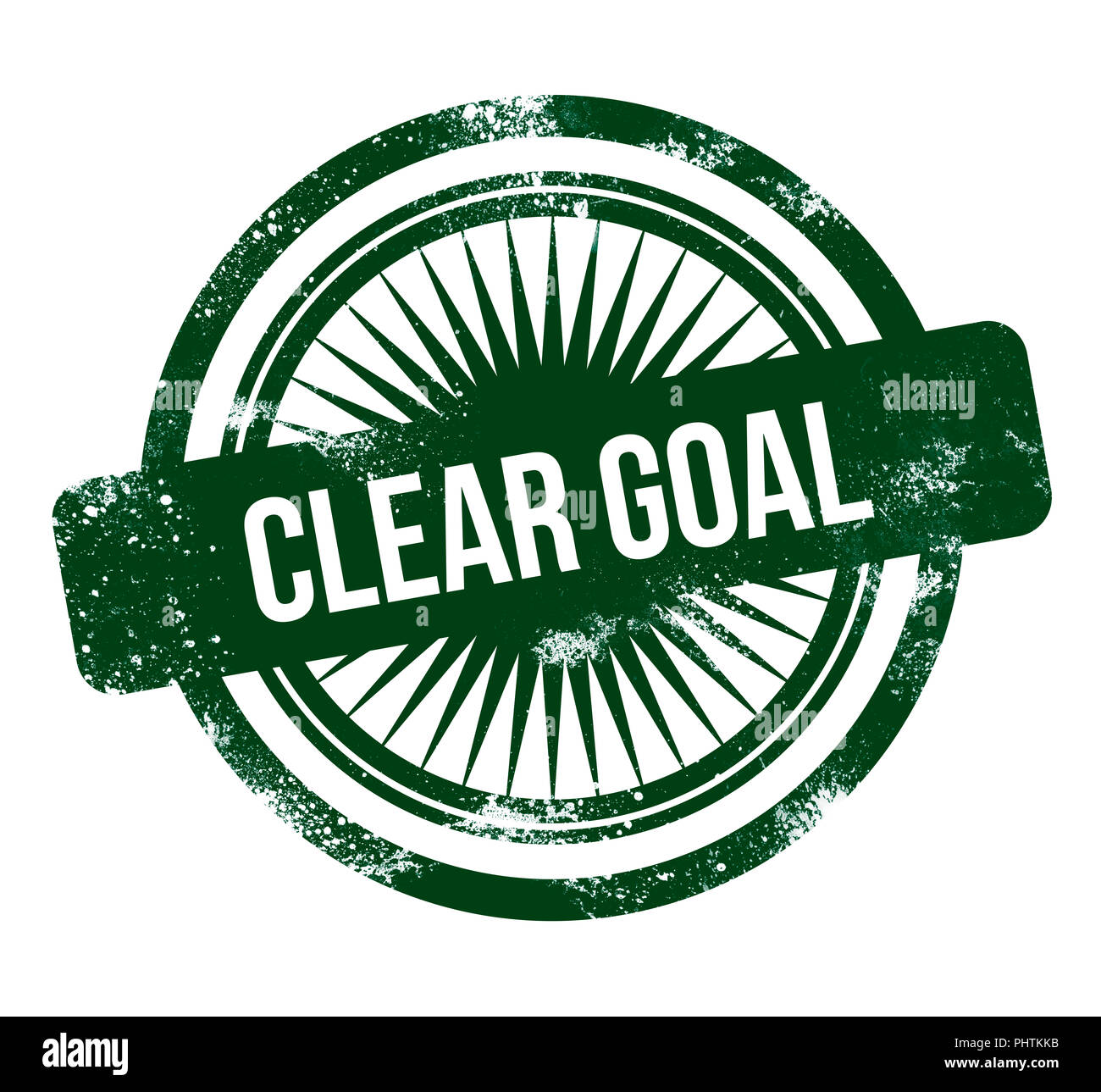 Clear goal - green grunge stamp Stock Photo - Alamy