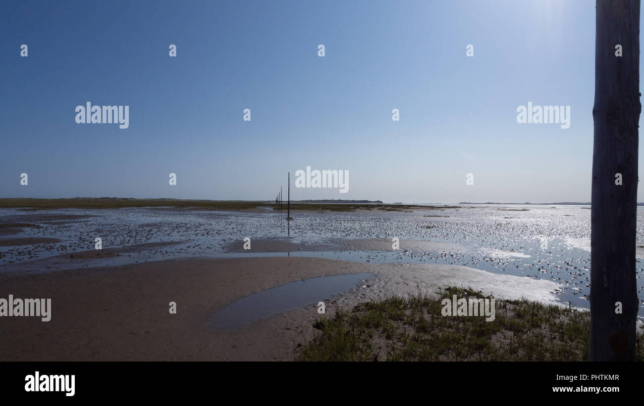 Pilgrim's Way, Lindisfarne, Northumberland, the footpath across the ...