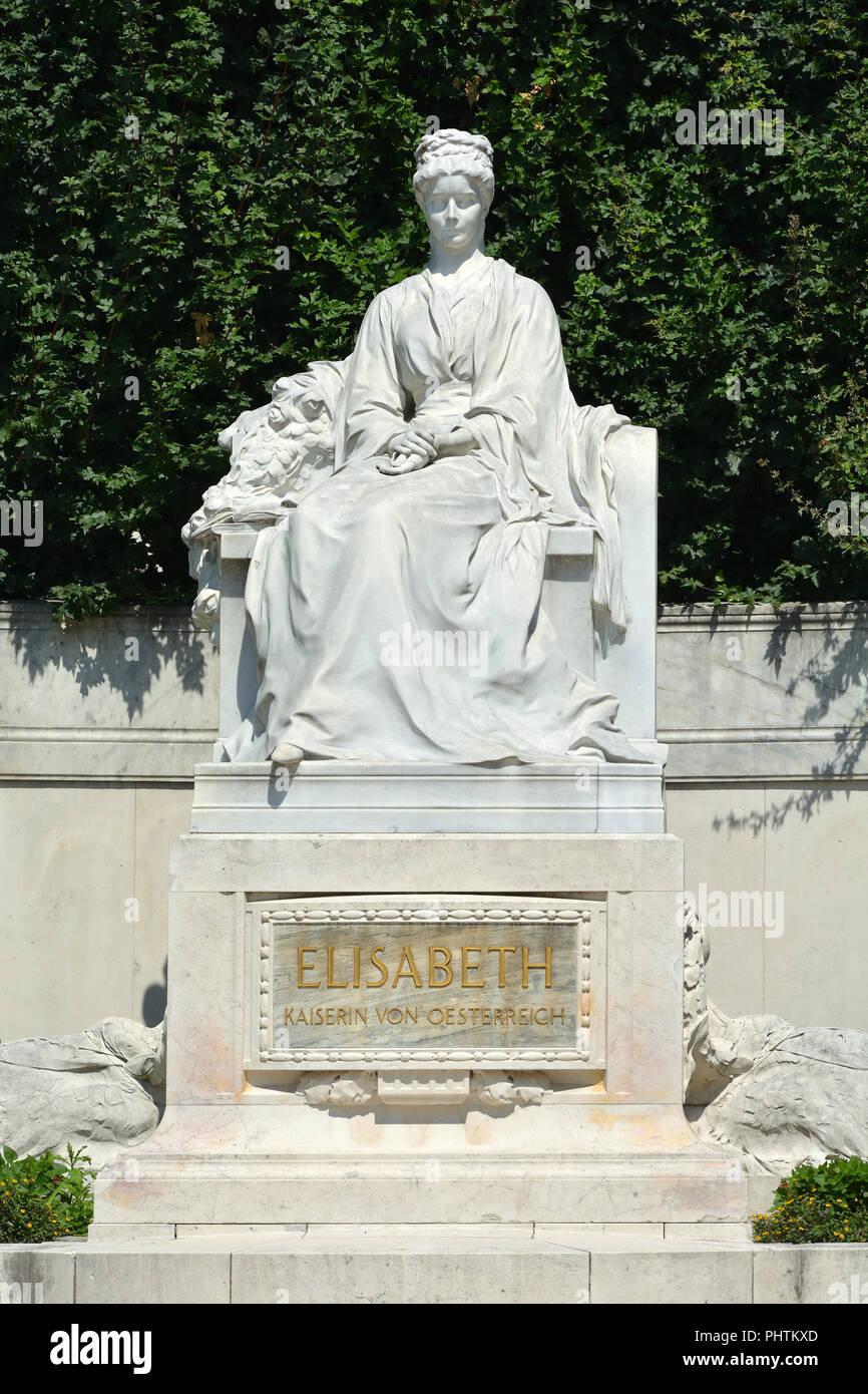 Monument of Empress Elizabeth in the park Volksgarten of Vienna ...