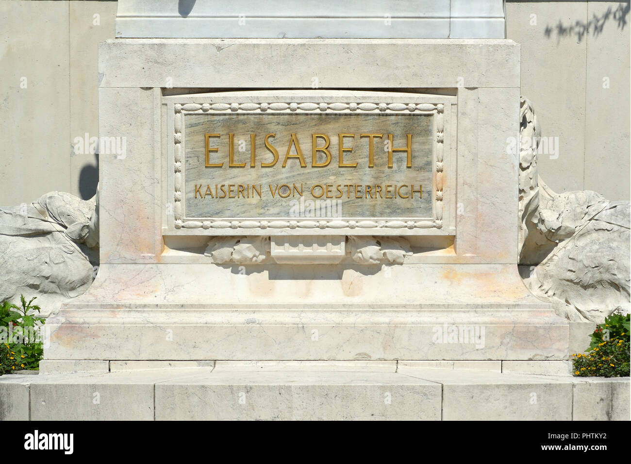 Monument of Empress Elizabeth in the park Volksgarten of Vienna ...