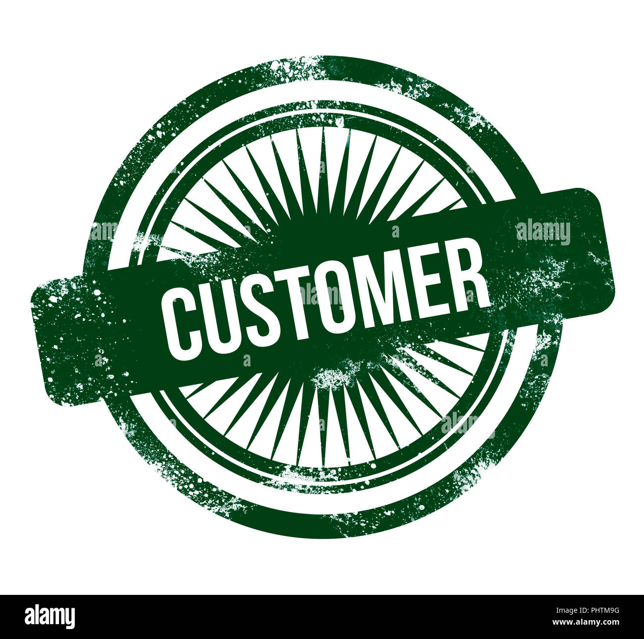 customer - green grunge stamp Stock Photo - Alamy