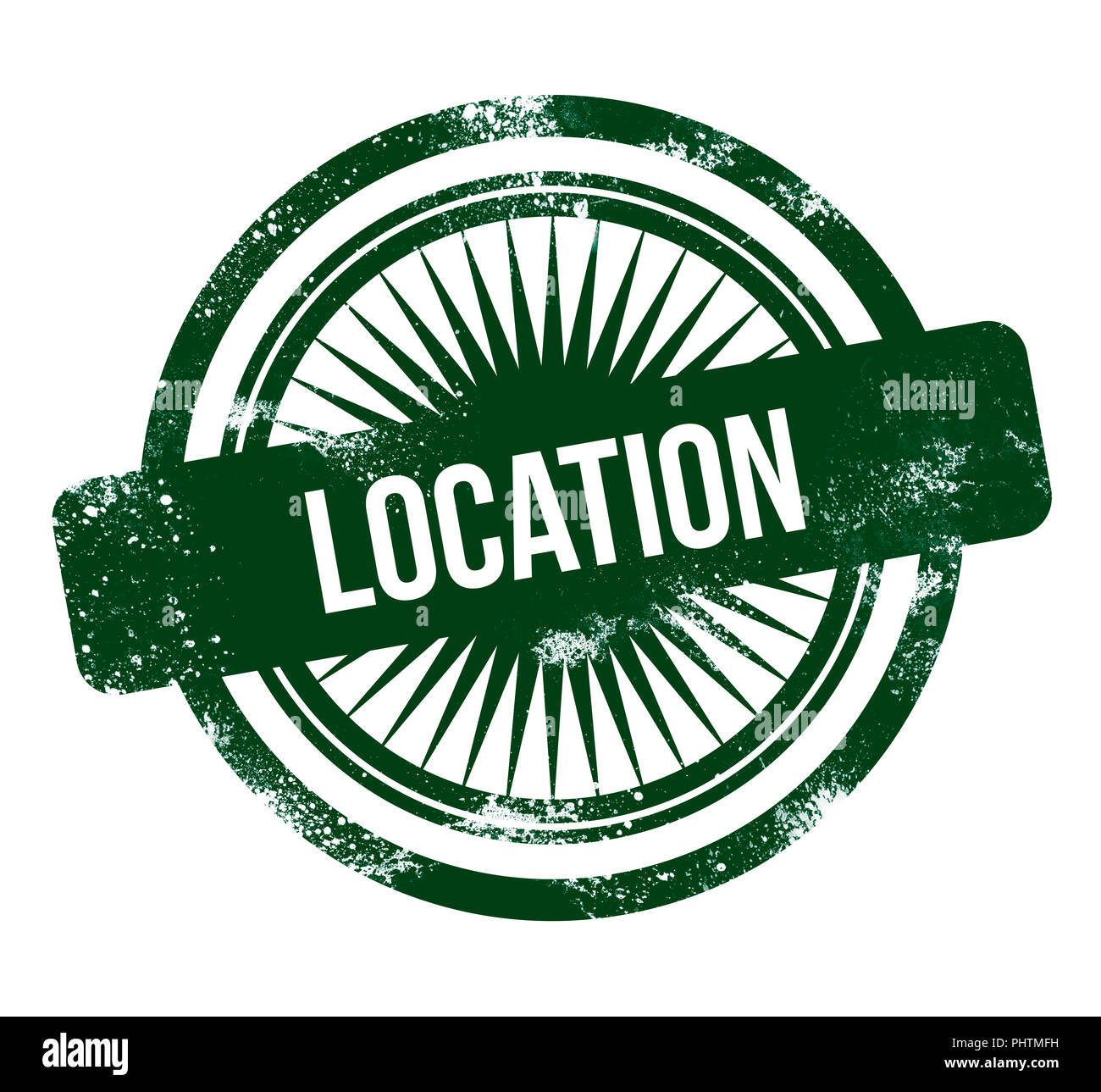 location - green grunge stamp Stock Photo - Alamy