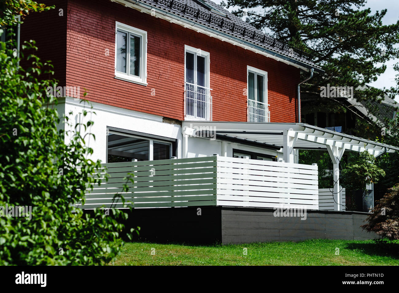 Terrace with glass sliding doors hi-res stock photography and images ...