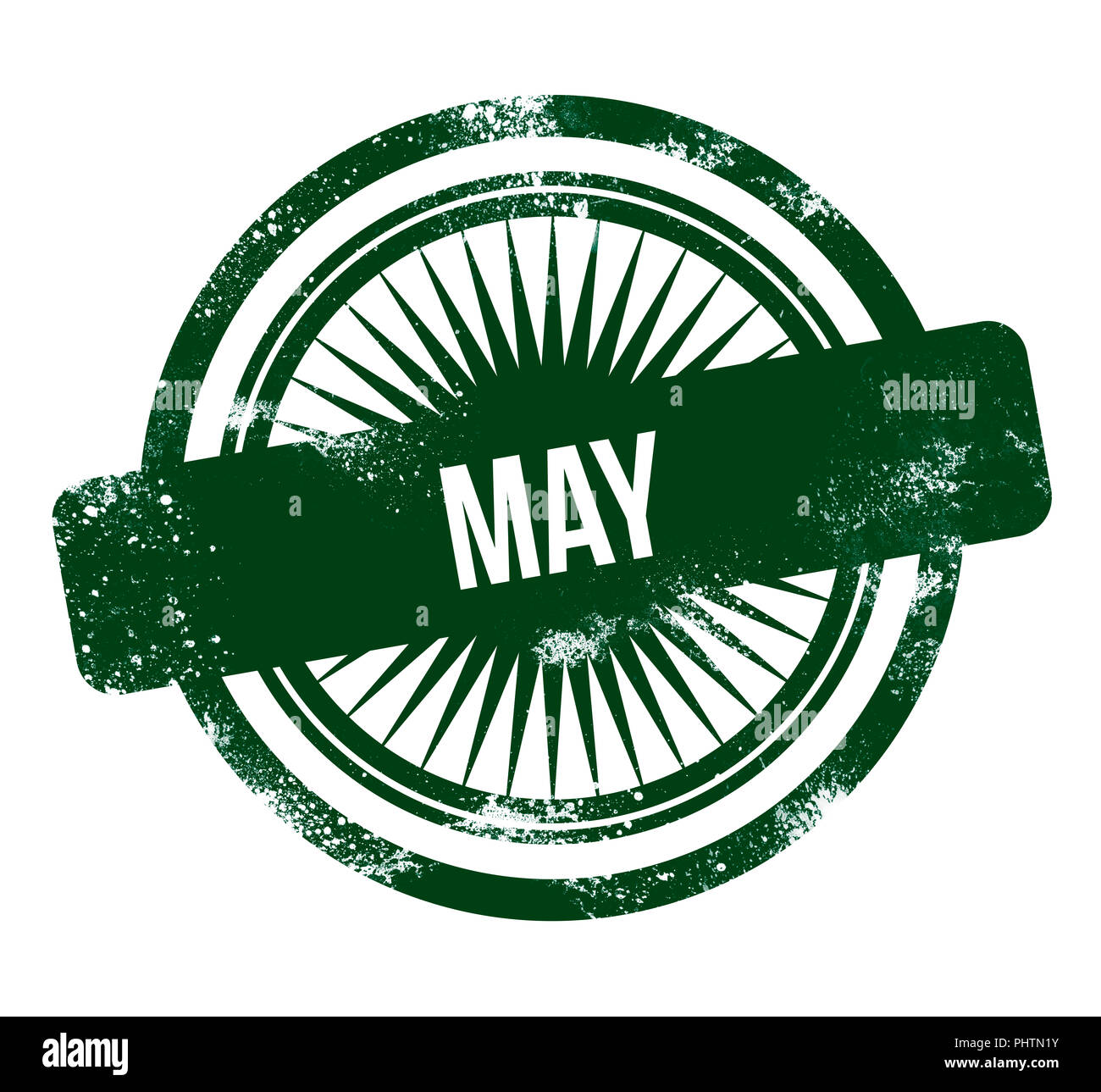 May - green grunge stamp Stock Photo - Alamy