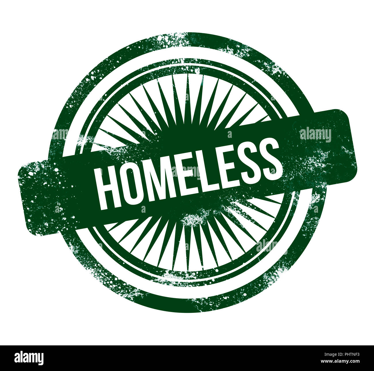 homeless - green grunge stamp Stock Photo - Alamy