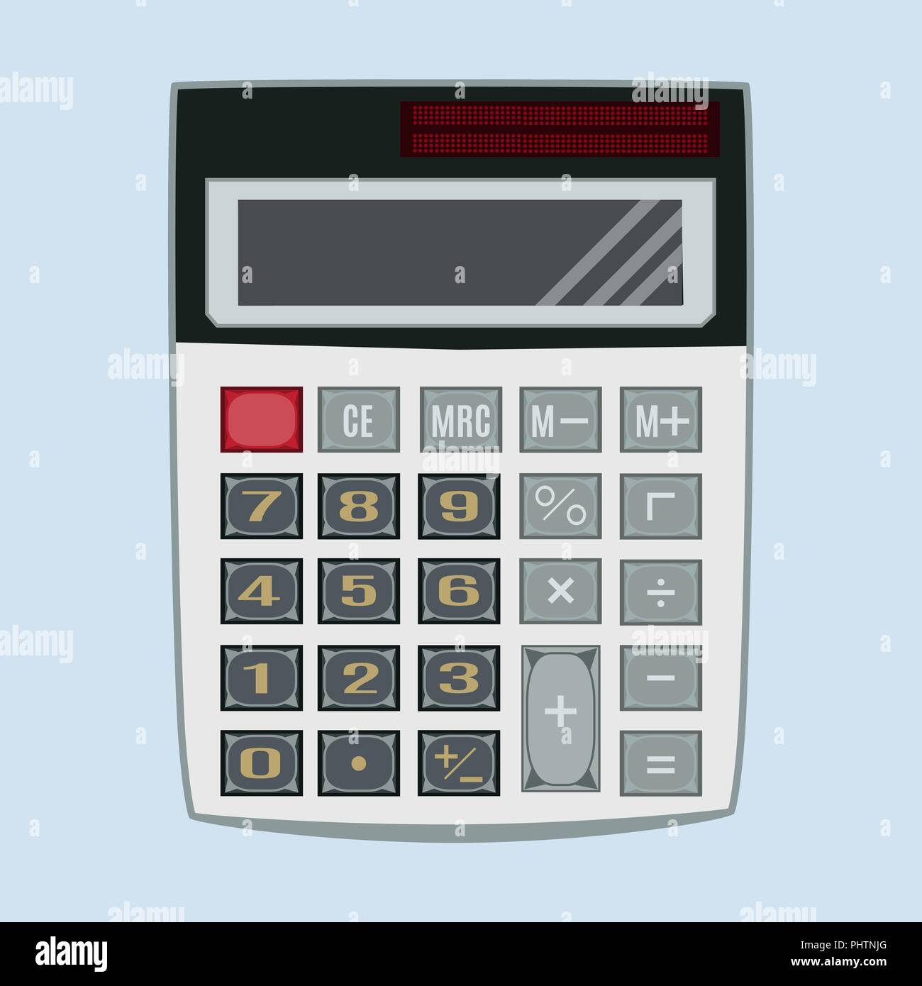 Vector illustration of calculator. Electronic color calculator icon in ...
