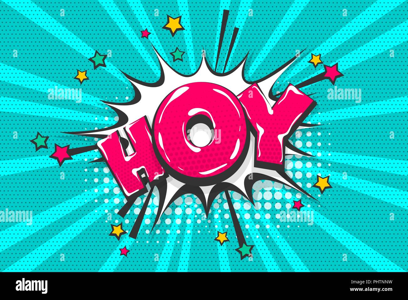 Hey communication bubble cartoon retro Stock Vector Images - Alamy