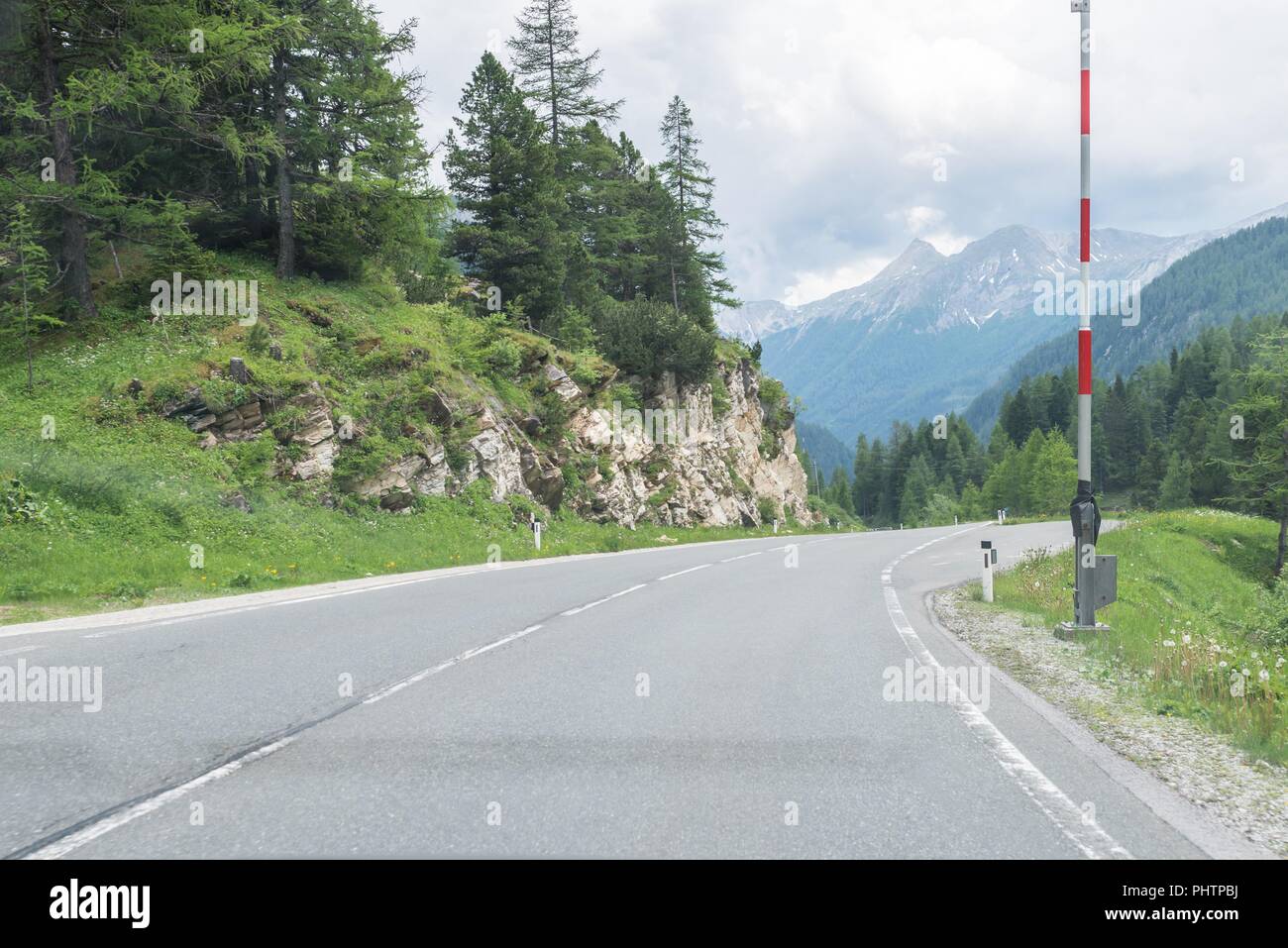 Pass road over the Alps, Austria Stock Photo - Alamy