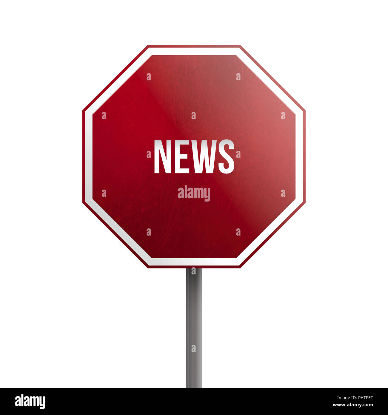 news - red sign isolated on white background Stock Photo - Alamy
