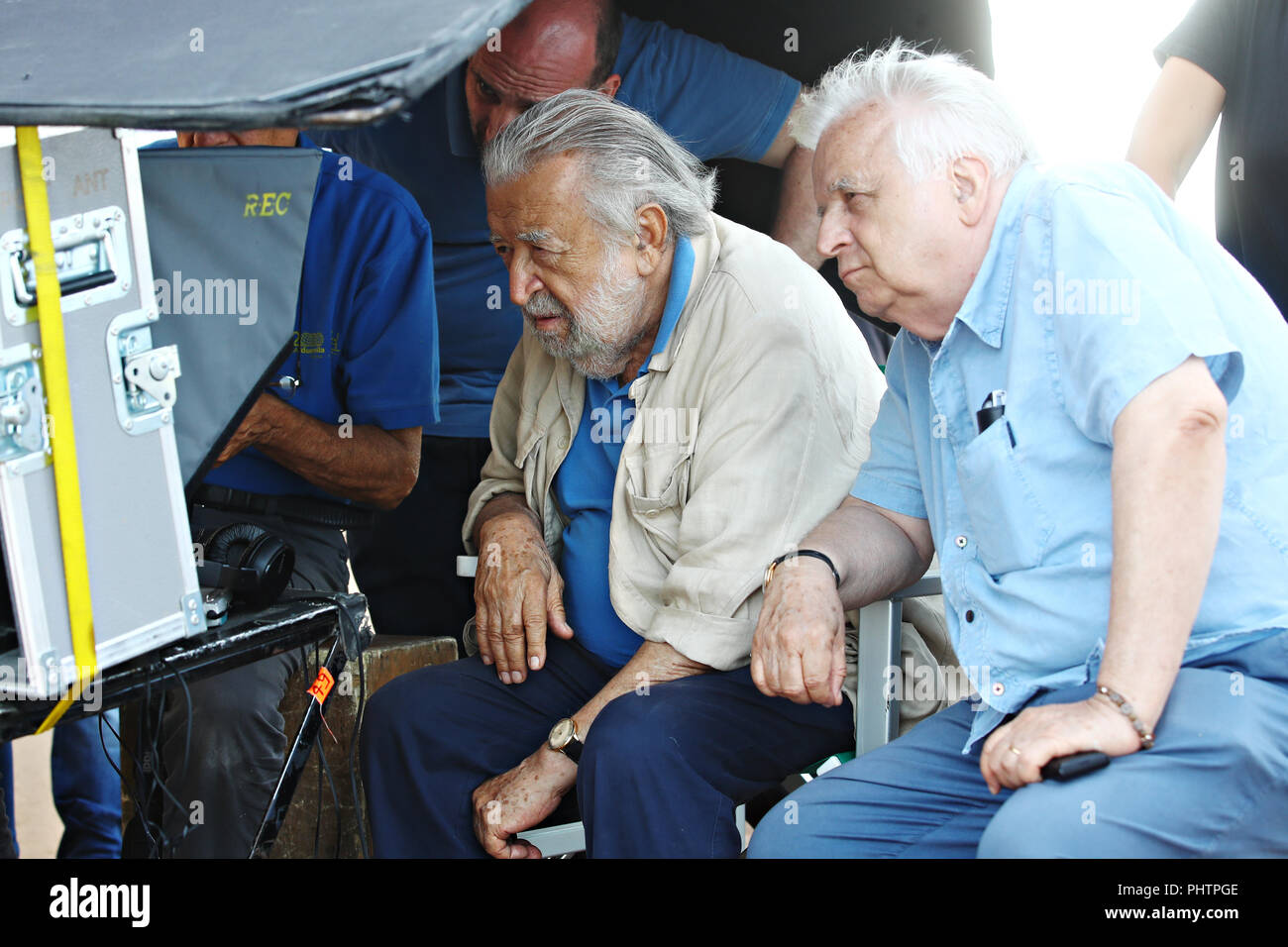 ITALIAN DIRECTOR PUPI AVATI WITH HIS BROTHER AND FILM PRODUCER ANTONIO ...