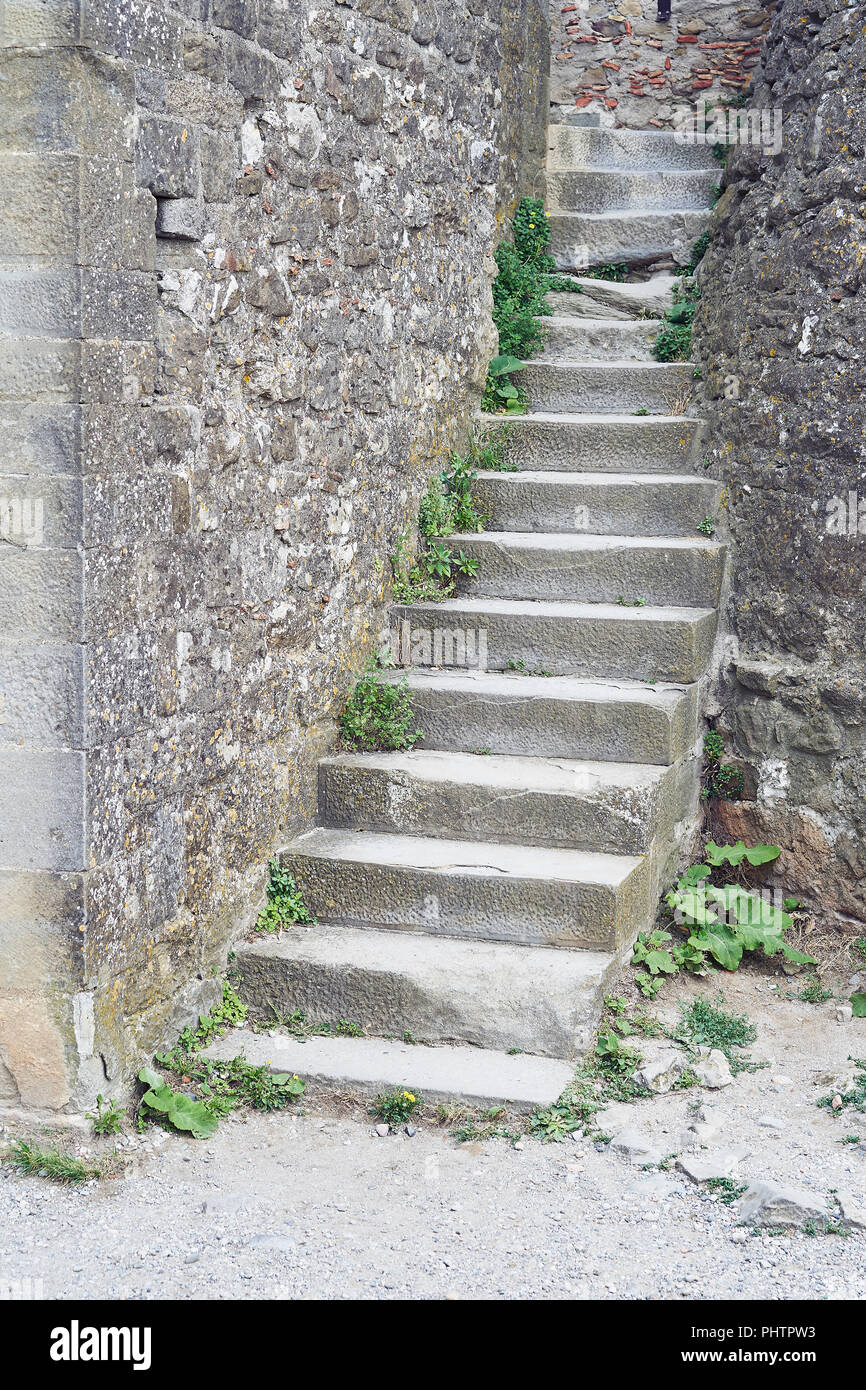 Stoned stairs in a castle Stock Photo - Alamy