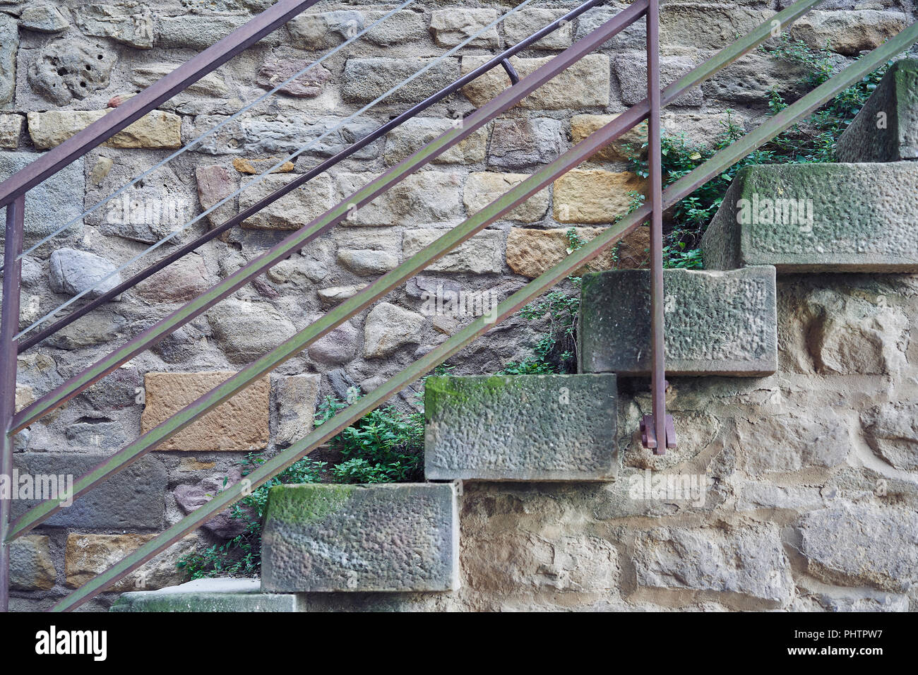 Stoned stairs in a castle Stock Photo - Alamy