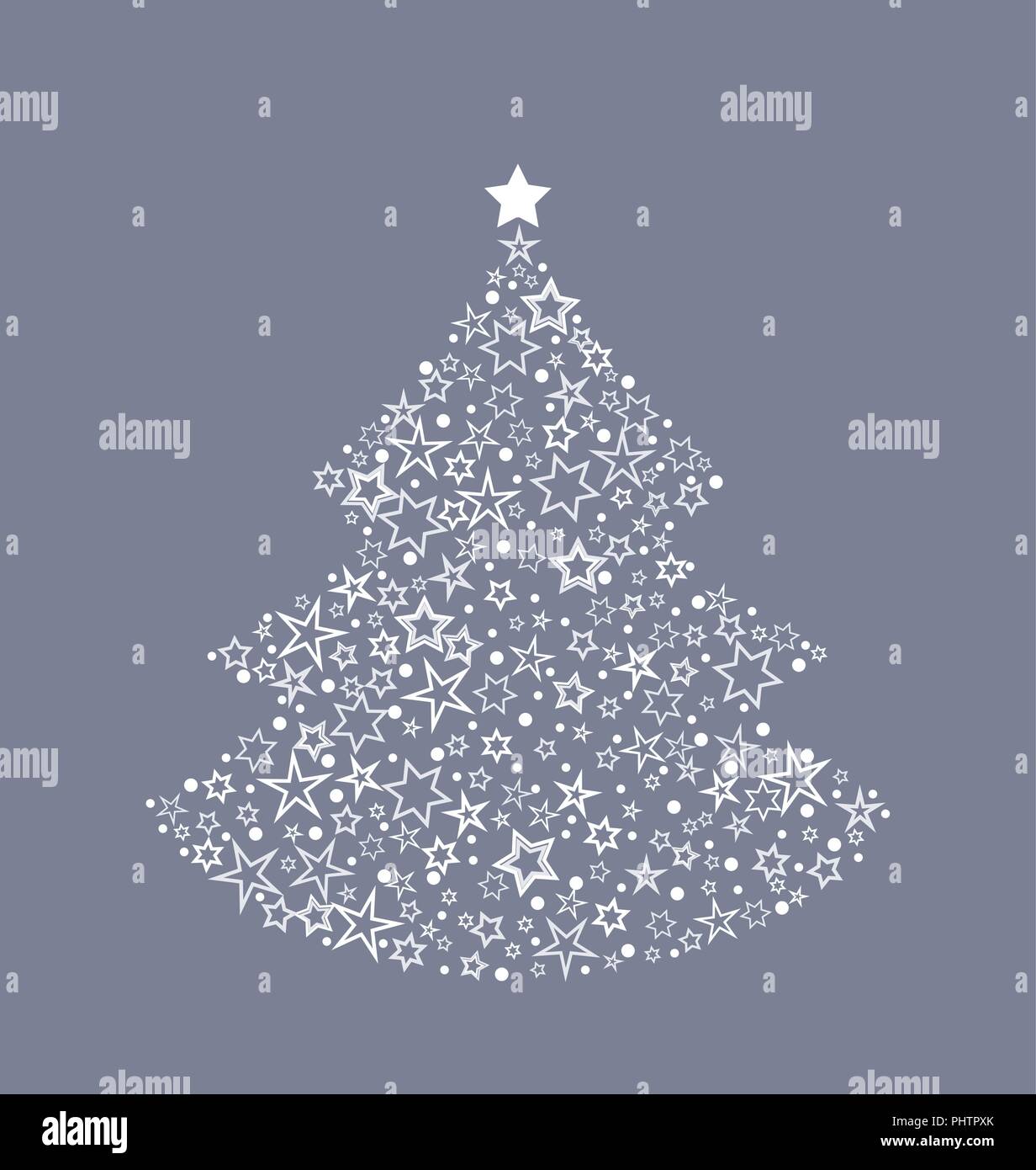 Vector illustration of a Christmas background. Christmas tree made of ...
