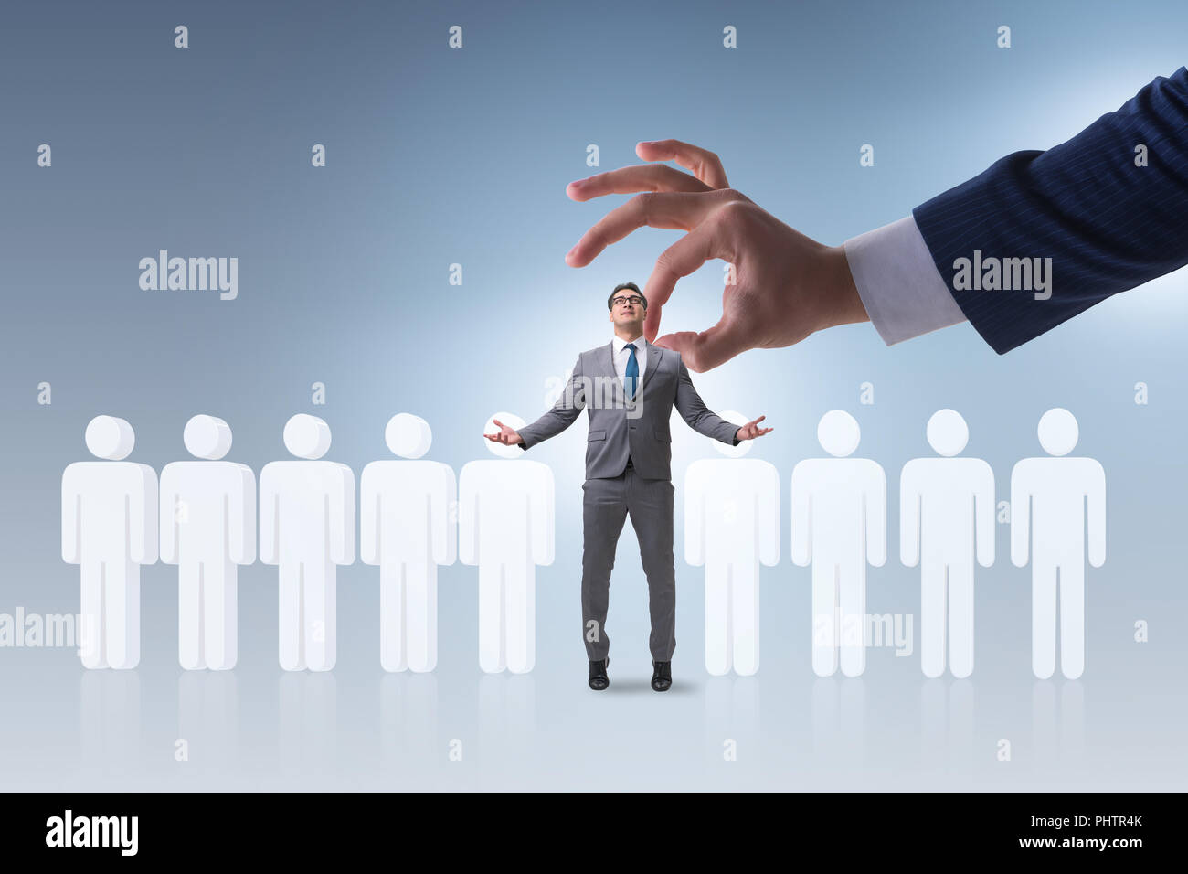 Recruitment and employment concept with selected employee Stock Photo ...