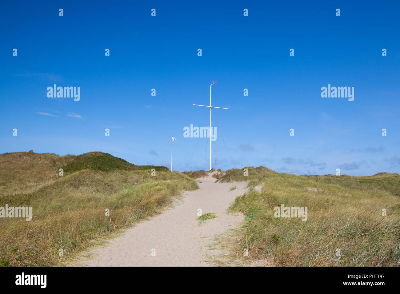 On the beach in Agger, Denmark. Agger is a small fishing village with ...