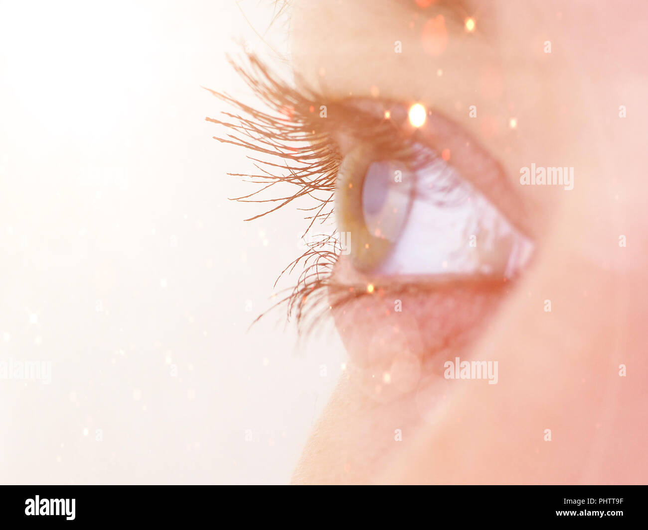 Close-up of eye, the human eye sideways Stock Photo - Alamy